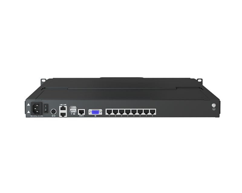 KVM OVER IP - 17.3寸8口双通道矩阵式OVER IP KVM控制平台 - LED数字kvm切换器,秦安-KinAn-KVM切换器